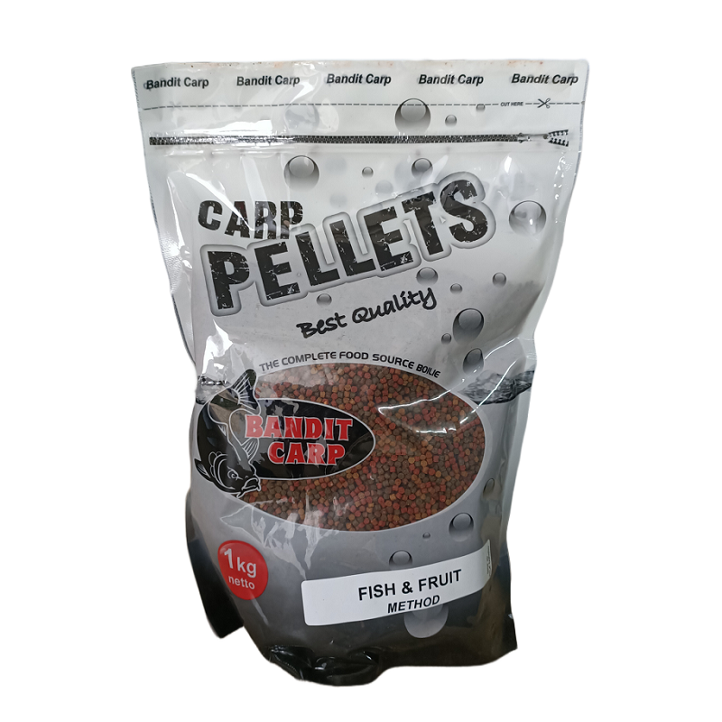 BANDIT CARP Pellet zanętowy Fish Fruit mix 2mm 1kg - Carpride.pl